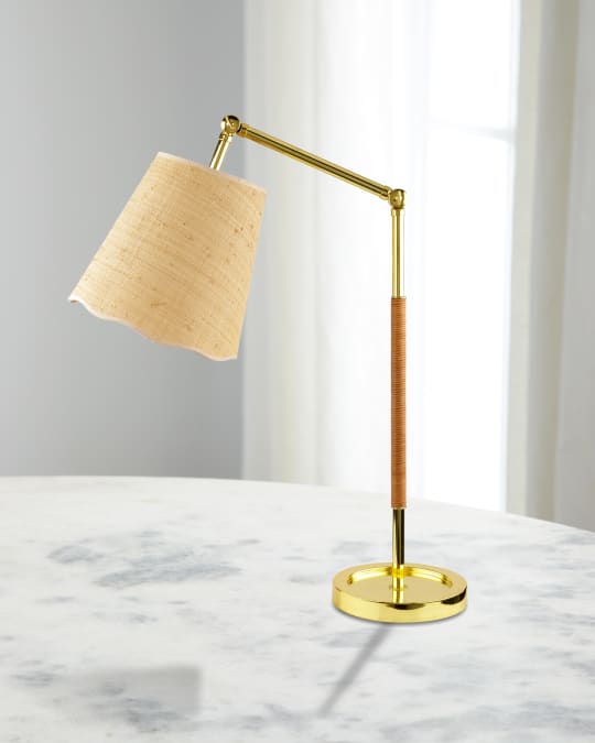 Surya Magda 25" Iron Table Lamp with Jute Shade | Neiman Marcus