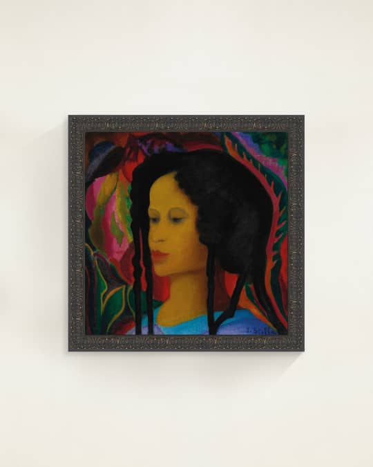 "Barbados" Framed Giclee by Joseph Stella, 24" Square | Neiman Marcus