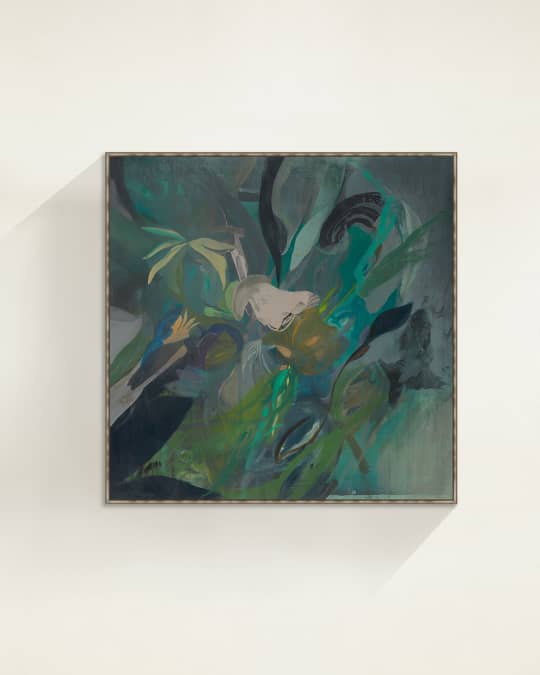 "Dark Forest" Framed Giclee by Sarah Stockstill, 55" x 55" | Neiman Marcus