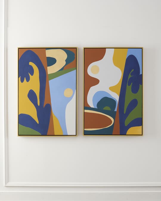 "Gilded Pattern" Framed Giclees by Bella Lane, 32" x 47" - Set of 2 ...