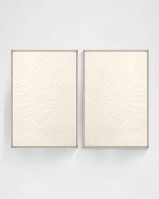 "Never Again" Original Diptych by Danielle Davis, 38" x 56" | Neiman Marcus