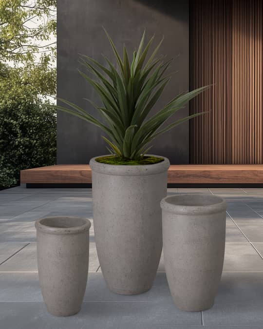 Emissary Trading Round Lip Terrazzo Planters, Set of 3 | Neiman Marcus