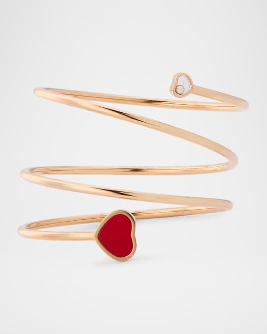 Chopard Happy Hearts 18K Rose Gold Diamond Bracelet | Neiman Marcus