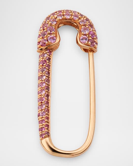 Anita Ko 18K Rose Gold Pink Sapphire Safety Pin Earring, Single (Left ...