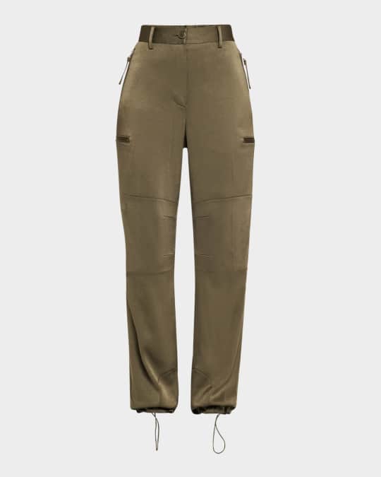 Helmut Lang Fluid-Satin Flight Pants | Neiman Marcus