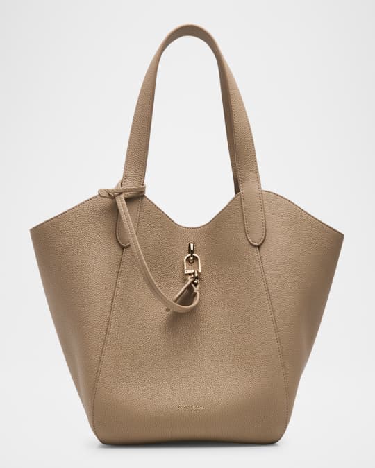Giorgio Armani Gem Medium Grain Leather Tote Bag | Neiman Marcus