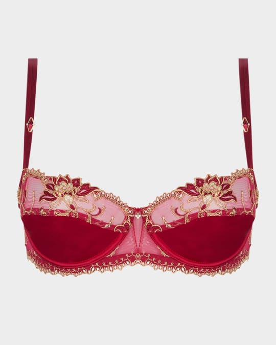 Lise Charmel Embroidered Lace Demi Bra | Neiman Marcus