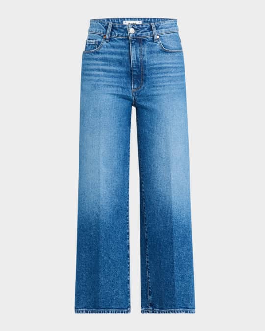PAIGE Sasha Wide-Leg Ankle Jeans | Neiman Marcus