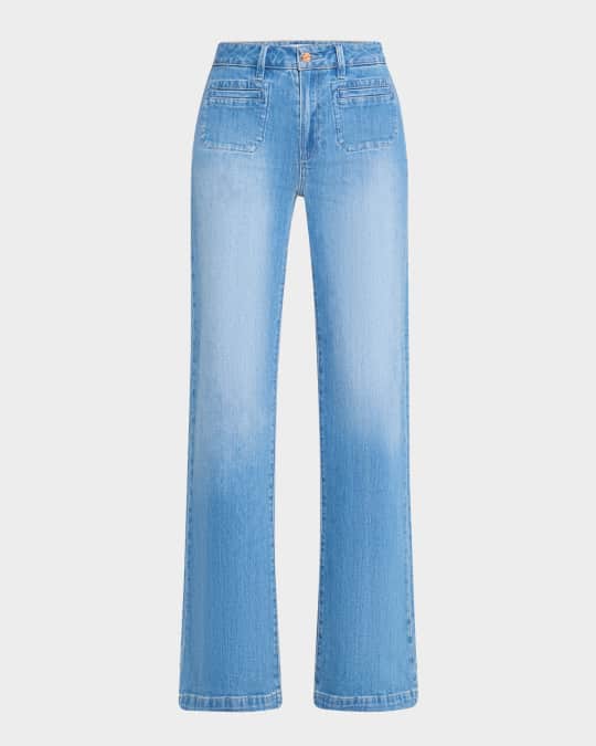 PAIGE Leenah Wide-Leg Jeans | Neiman Marcus