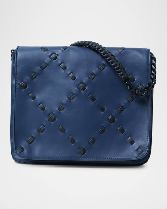 Callista Scala Flap Leather Chain Shoulder Bag | Neiman Marcus