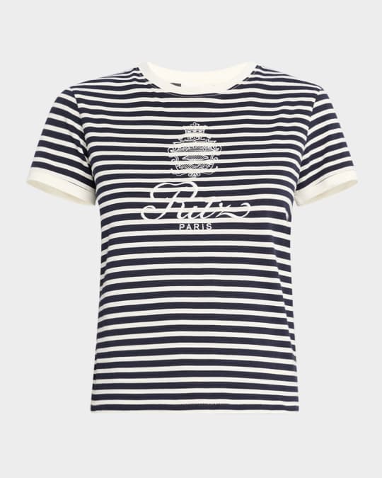 FRAME FRAME x Ritz Paris Stripe Baby Tee | Neiman Marcus