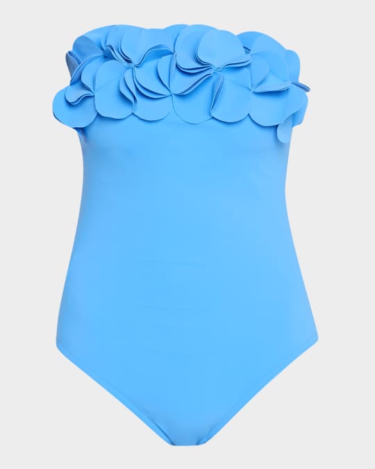 Karla Colletto Tess Bandeau One-Piece Swimsuit | Neiman Marcus