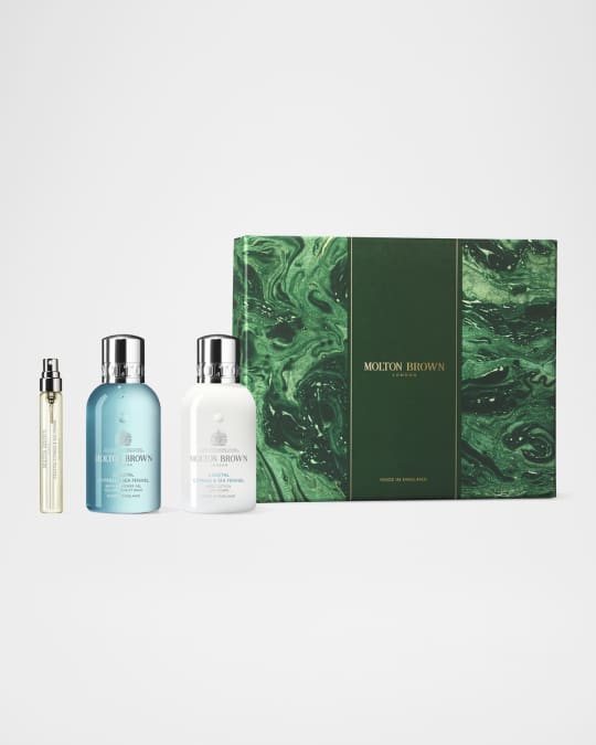 Molton Brown Coastal Cypress & Sea Fennel Travel Bath & Body Gift Set ...