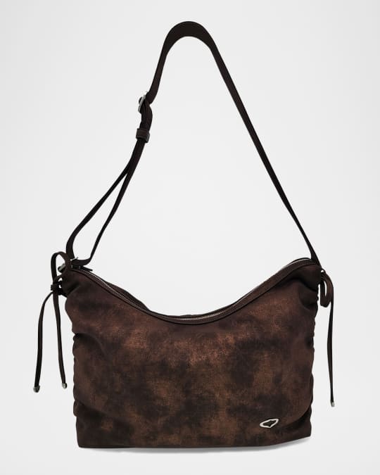 Oryany Rusty Large Distressed Canvas Shoulder Bag | Neiman Marcus