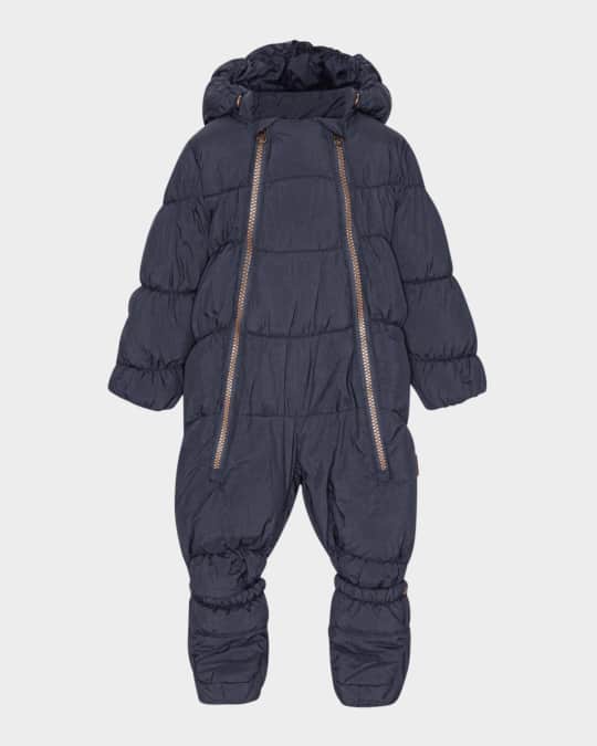 Molo Boy's Hebe Puffer Bunting Suit, Size Newborn-18M | Neiman Marcus