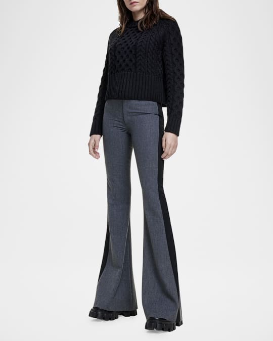 Smythe Tux Stripe Bootcut Pants | Neiman Marcus