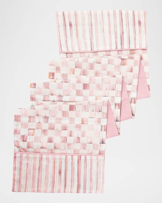 MacKenzie-Childs Rosy Check Table Runner, 14" x 17" | Neiman Marcus