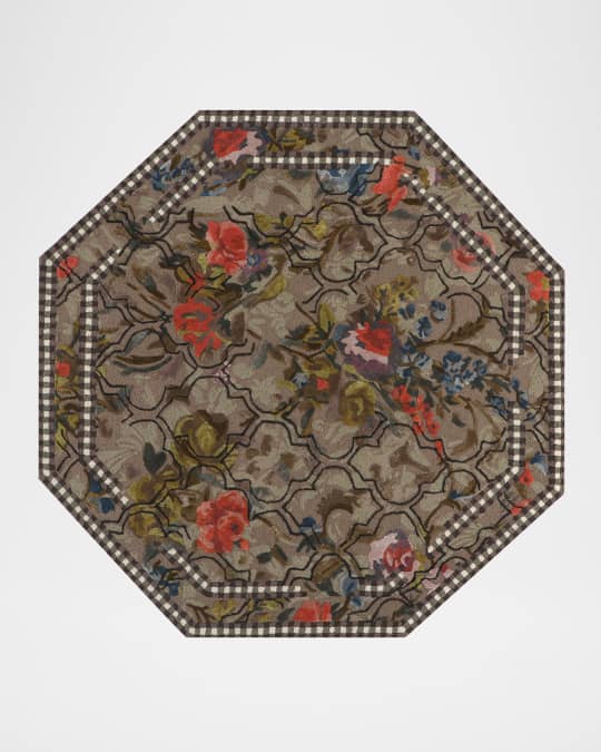 MacKenzie-Childs Field Study Floral Rug, 6' Octagon | Neiman Marcus