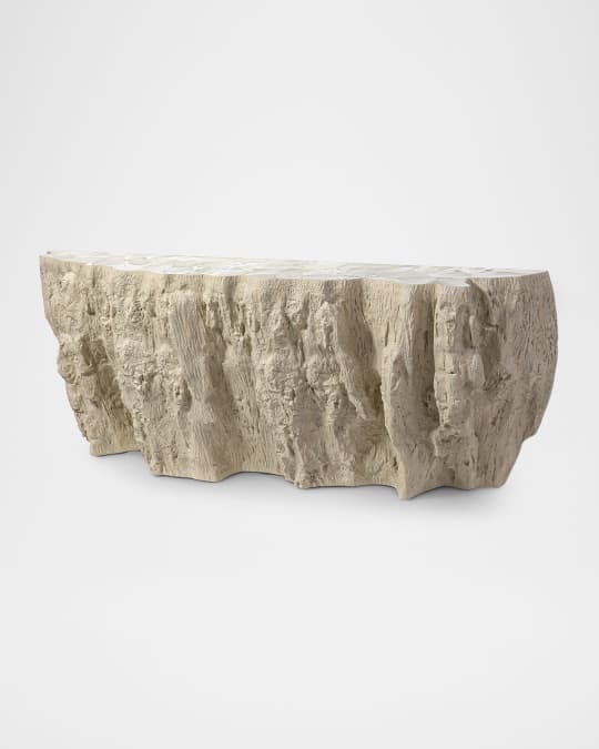 Palecek Camilla Fossilized Clam Console Table, 84.5" | Neiman Marcus