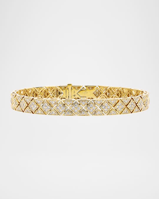 Al Zain Jewelry 18K Yellow Gold Fluidity High Jewelry Bracelet with ...