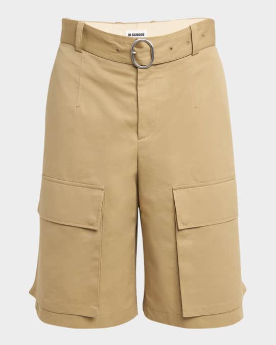 Jil Sander Men's Belted Cargo Shorts | Neiman Marcus