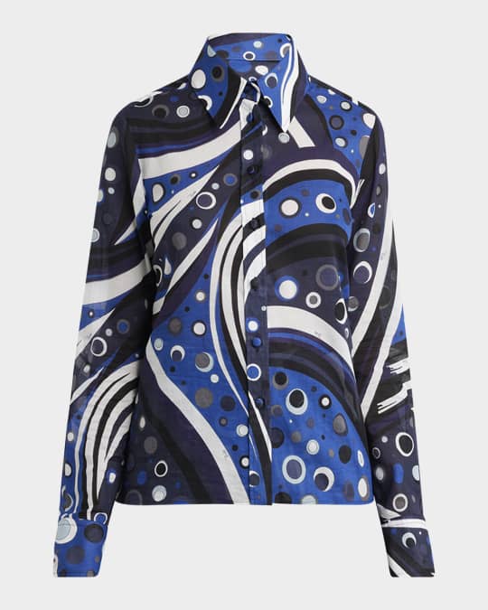 Pucci Printed Long-Sleeve Button-Down Shirt | Neiman Marcus