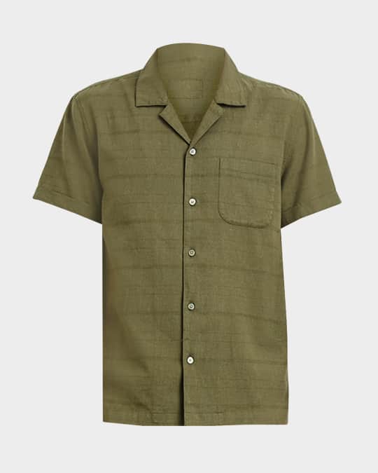 Rails Men's Davis Hemp-Cotton Camp Shirt | Neiman Marcus