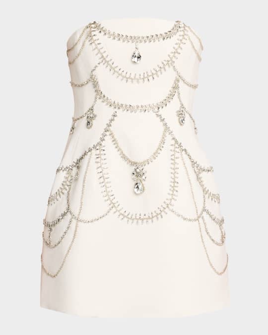 SIMKHAI Arta Embellished Strapless Mini Dress | Neiman Marcus