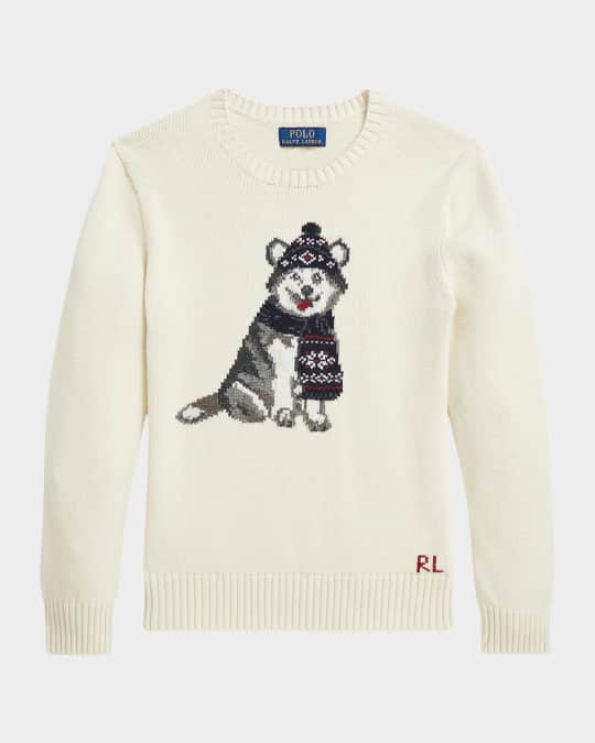 Polo Ralph Lauren Boy's Husky Intarsia Sweatshirt, Size S-XL | Neiman ...