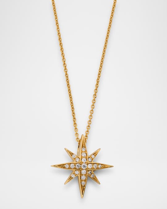 Lisa Nik Talisman 18K Yellow Gold Star Pendant Necklace with Diamonds ...