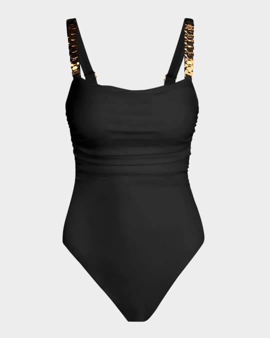 Ramy Brook Hudson Chain One-Piece Swimsuit | Neiman Marcus