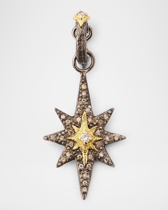 Armenta 18K Yellow Gold and Antiqued Silver Diamond Starburst Enhancer ...