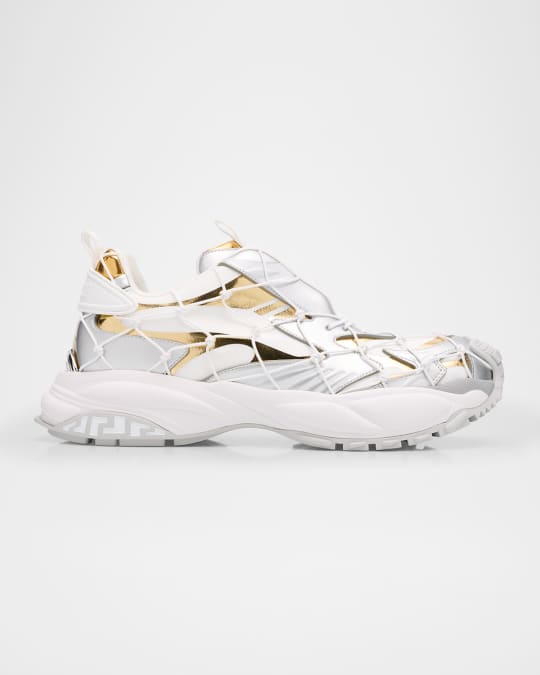 Versace Men's Mercury V3 Net Sneakers | Neiman Marcus