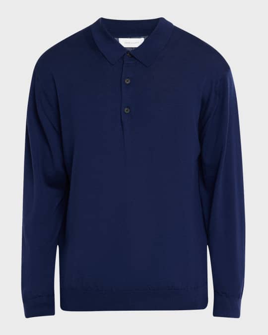 John Elliott Men's Wool-Cashmere Polo Shirt | Neiman Marcus