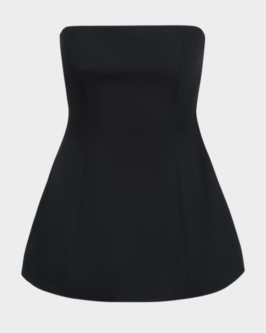 STAUD Silvia Strapless Peplum Top | Neiman Marcus