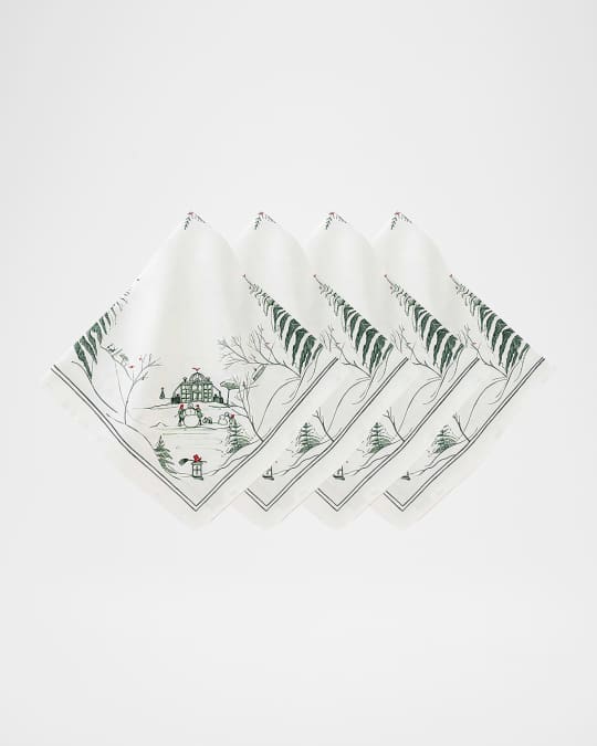 Juliska Country Estate Winter Frolic Napkins, Ruby - Set of 4 | Neiman ...