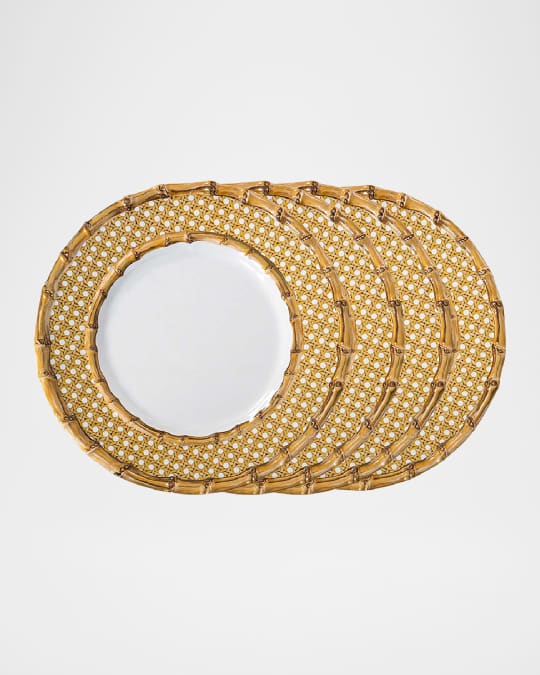 Juliska Bamboo Caning Melamine Dessert/Salad Plates, Set of 4 | Neiman ...