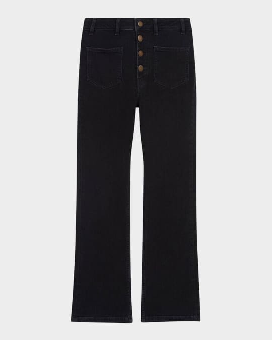 Maje Passion Cropped Straight-Leg Jeans | Neiman Marcus