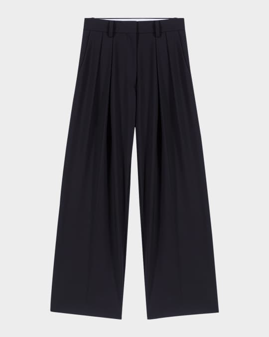 Maje Pakina Belted Wide-Leg Pants | Neiman Marcus