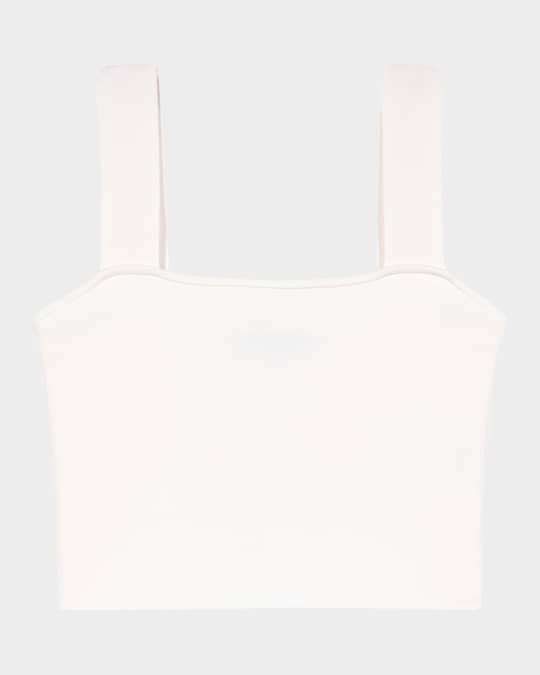 Maje Maclyna Warp Knit Crop Top | Neiman Marcus