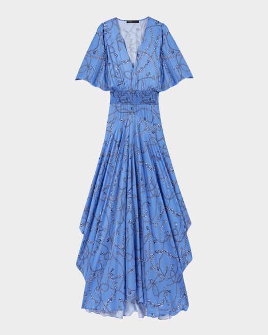 Maje Racheliani Asymmetric Satin Dress | Neiman Marcus