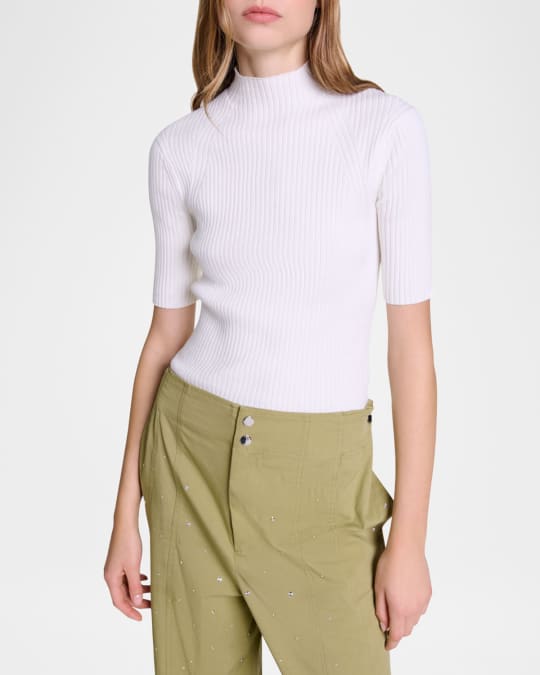Maje Maude Rib-Knit Sweater | Neiman Marcus