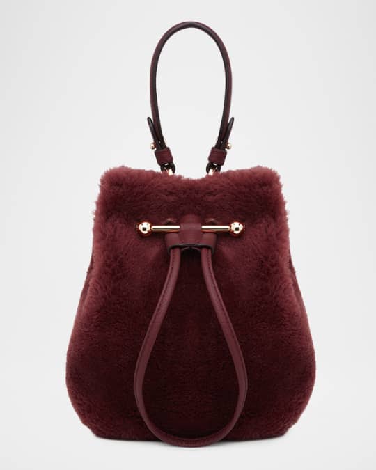 STRATHBERRY Lana Osette Sheep Fur Bucket Bag | Neiman Marcus