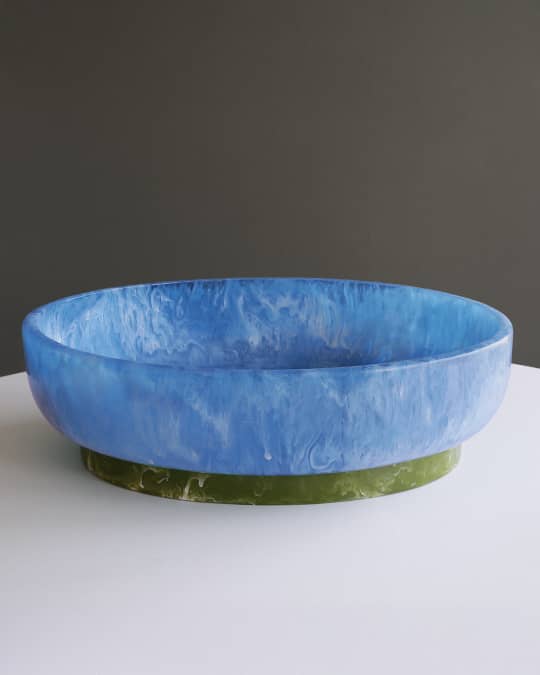 Beatriz Ball Resin Rio Large Oval Bowl with Base | Neiman Marcus