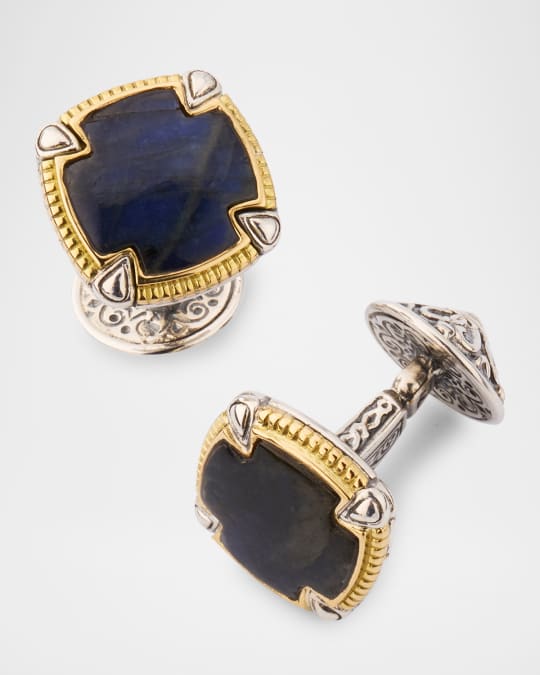 Konstantino Men's Sterling Silver and 18K Gold Labradorite Cufflinks ...