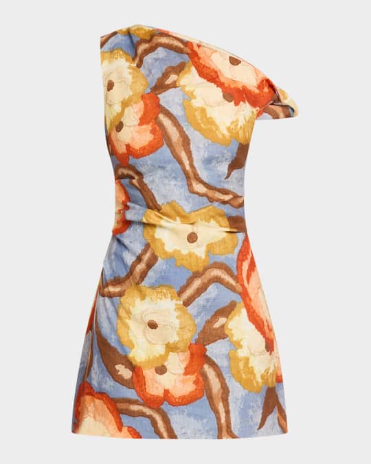 SIR Avery Printed Twist Mini Dress | Neiman Marcus