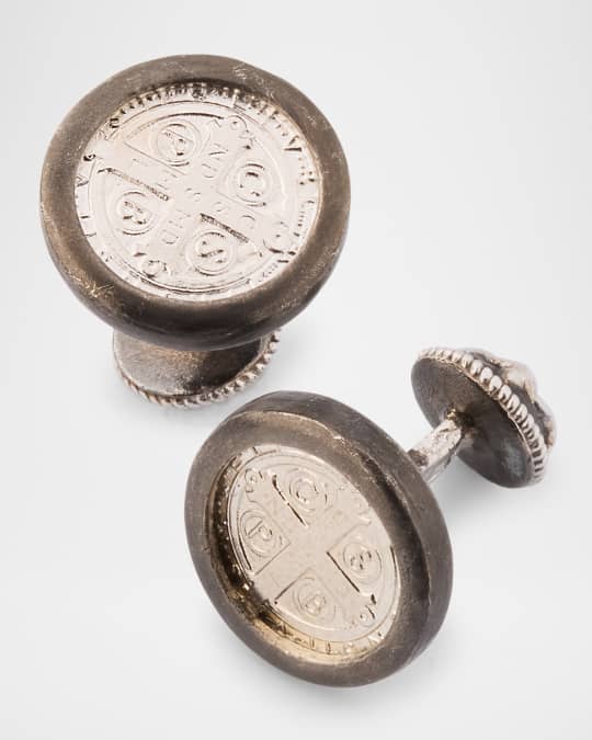 Armenta Men's Romero Cufflinks in Sterling Silver | Neiman Marcus
