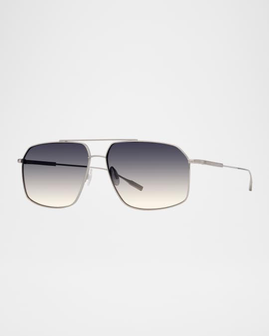 Barton Perreira Men's Renzo Titanium Aviator Sunglasses | Neiman Marcus