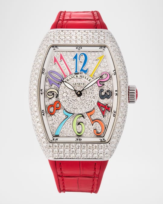 Franck Muller Stainless Steel 35mm Color Dreams Diamond Watch | Neiman ...