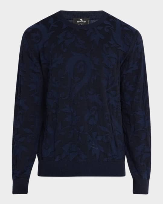 Etro Men's Jacquard Cotton-Cashmere Sweater | Neiman Marcus